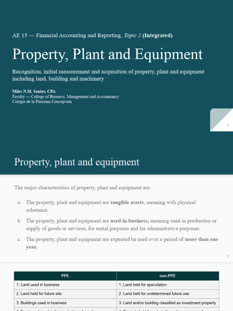 Property, Plant and Equipment | PDF | Cost | Fixed Asset