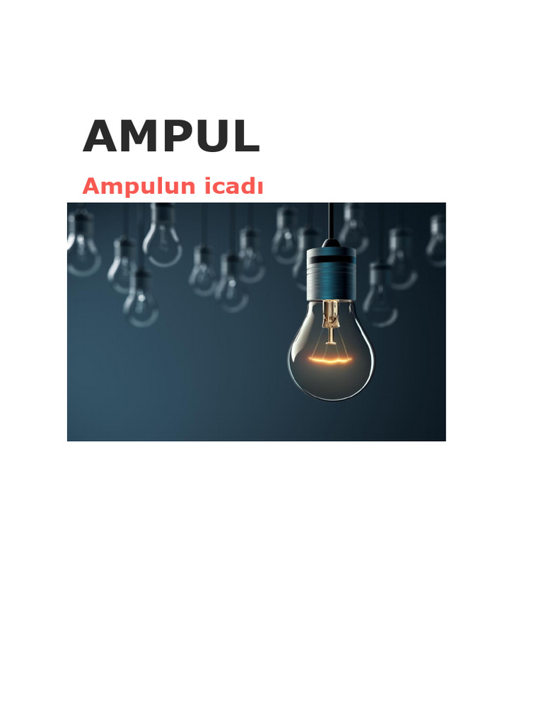 Ampul İcadi | PDF
