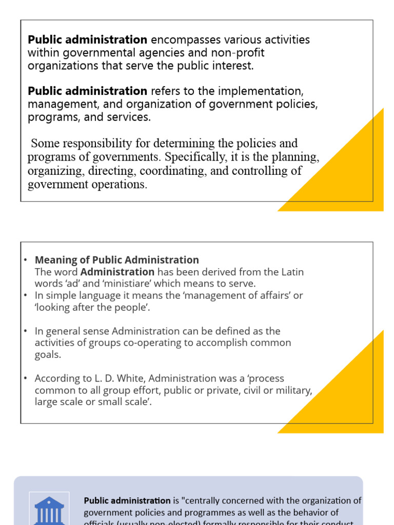 Overview of Public Administration Concepts | PDF | Public ...