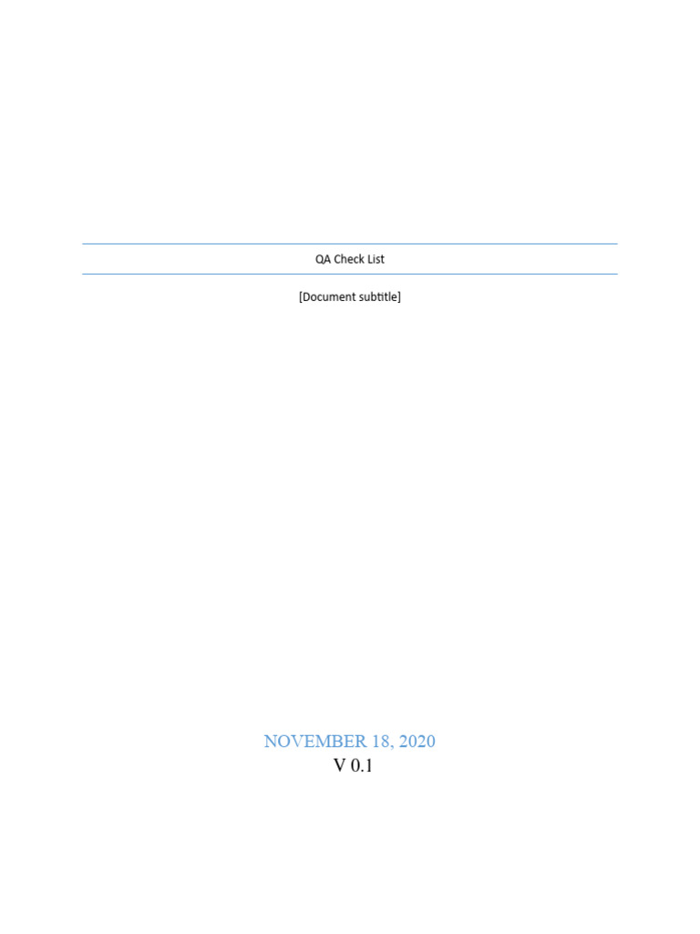 QA Check List Template | PDF | Software Testing | Http Cookie