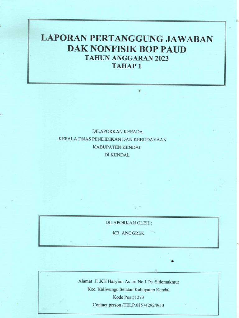 Scan Bop Tahap 1 KB Anggrek | PDF
