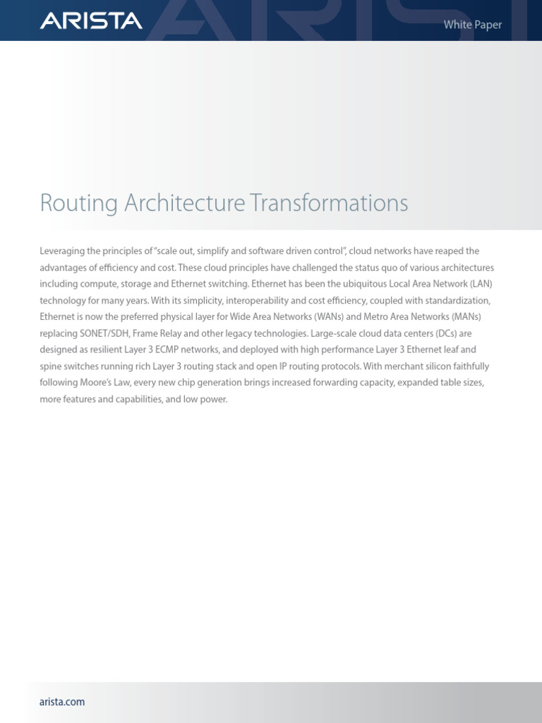 Routingarchitecture Wp Pdf Computer Network Networking