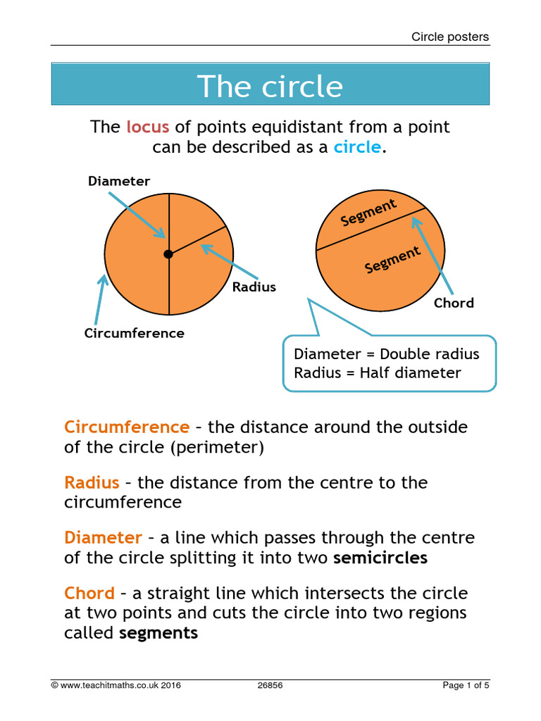 Circle Theorem | PDF | Circle | Area