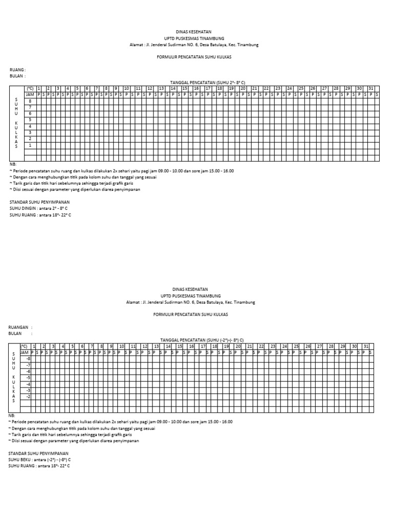 Form. Suhu Vaksin | PDF