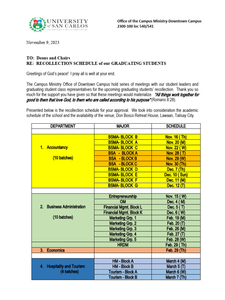 Letter To Deans and Chairs RECOLLECTION | PDF