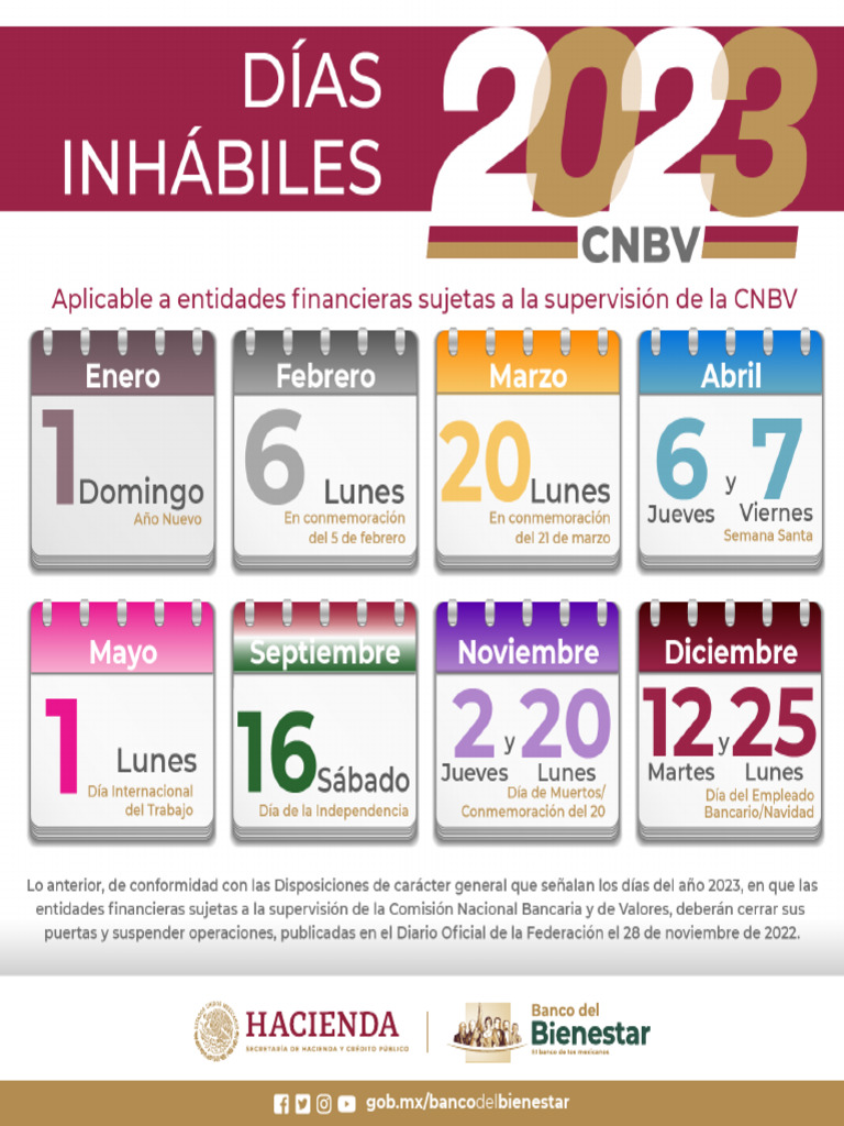 Calendario CNBV 2023 | PDF