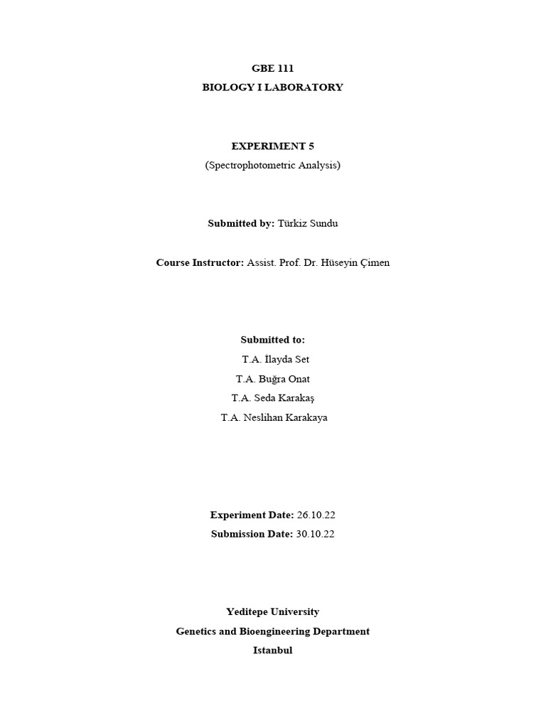 Spectrophotometric Analysis | PDF | Spectrophotometry | Ultraviolet ...