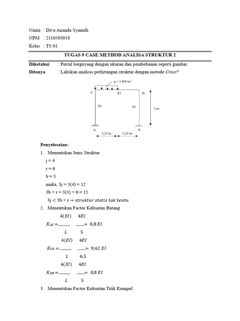 Tugas 9 Case Method Analisa Struktur 2 | PDF