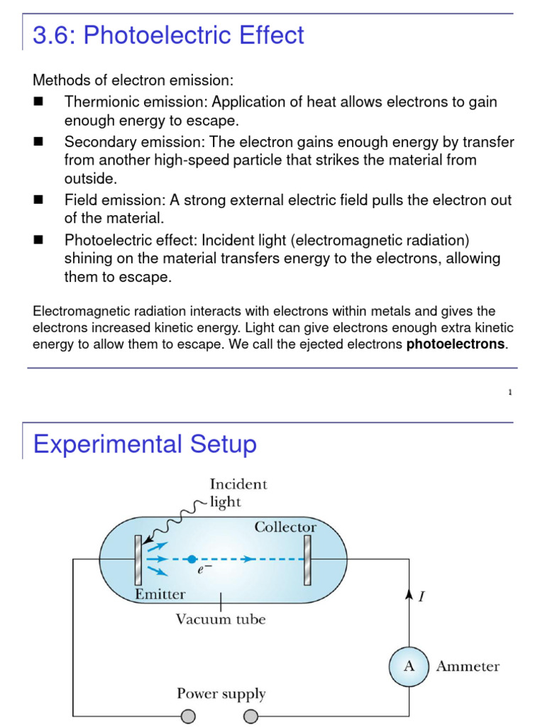 The Photoelectric Effect | PDF | Photoelectric Effect | Photon