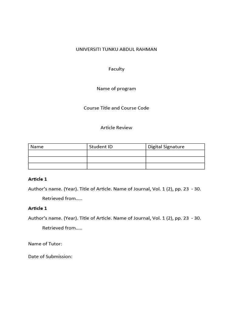 Sample Cover Page | PDF