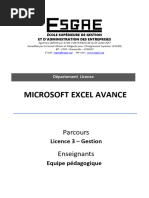 Cours Excel Avance | PDF | Ordinateurs