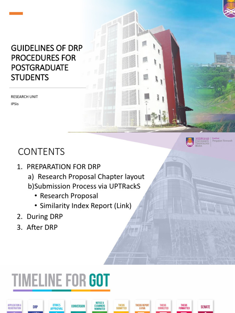 DRP Guidelines For Postgraduate Students | PDF | Doctor Of Philosophy | Postgraduate Education