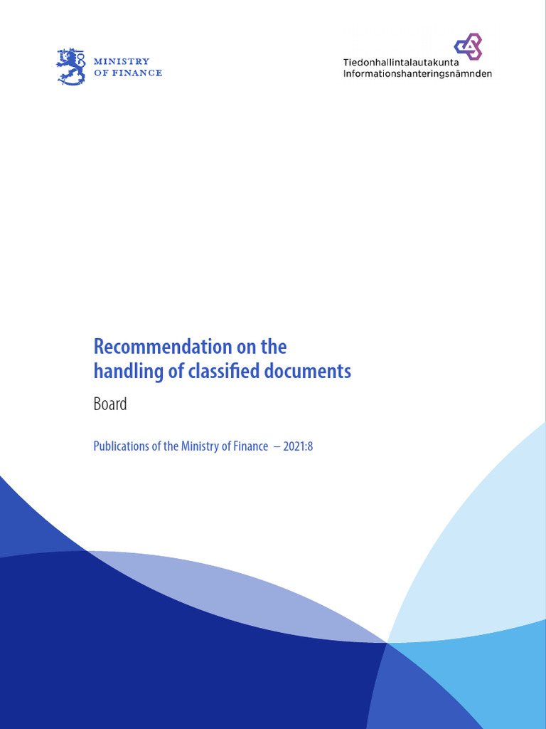 Recommendation On The Handling of Classified Documents: Board | PDF ...