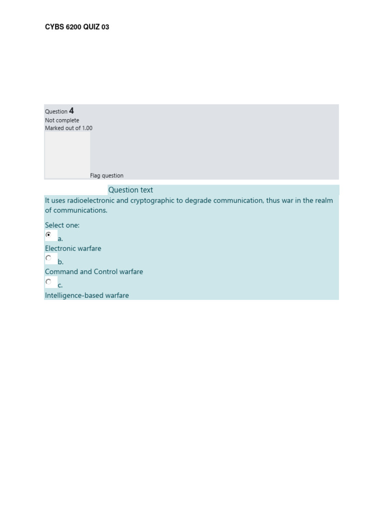 Electronic Warfare Quiz Question | PDF
