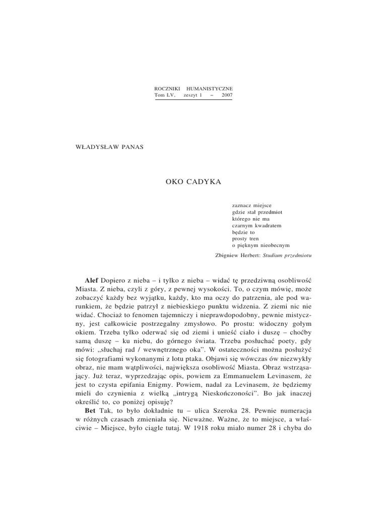 W!adys!aw Panas - Oko Cadyka | PDF