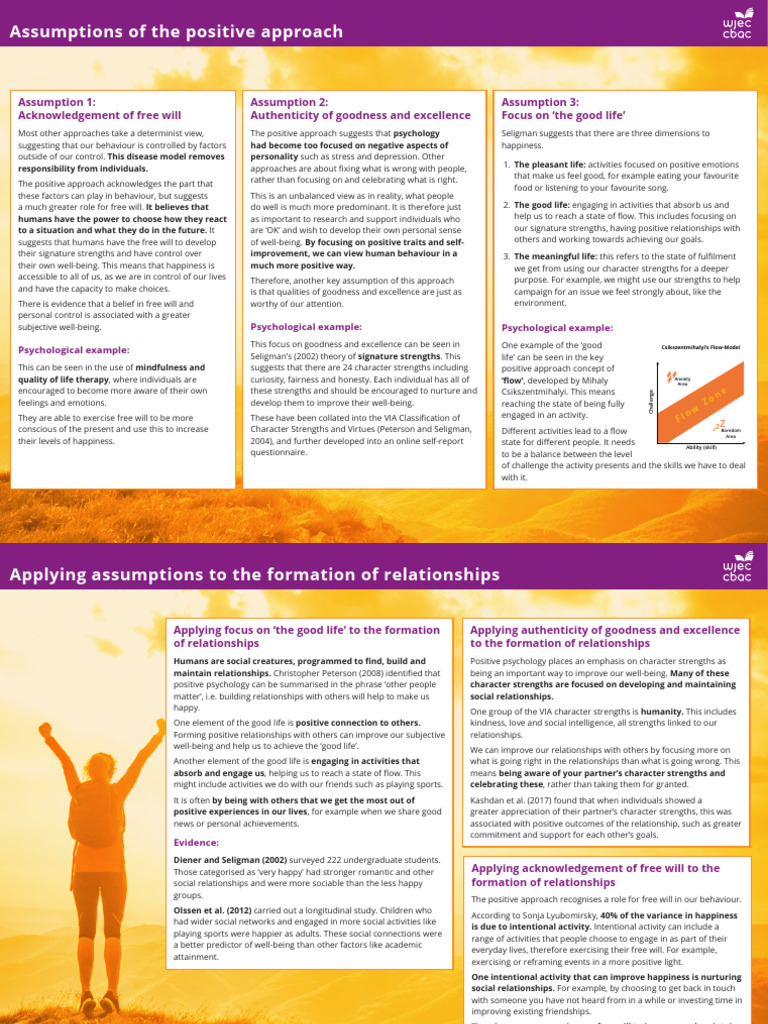Assumptions and Relationships | PDF | Positive Psychology | Happiness