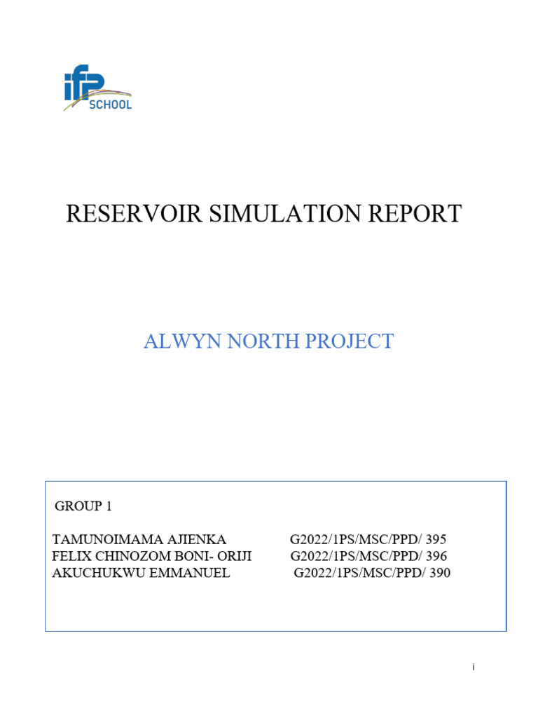 Group 1 Reservoir Sim Report | PDF | Petroleum Reservoir | Solubility