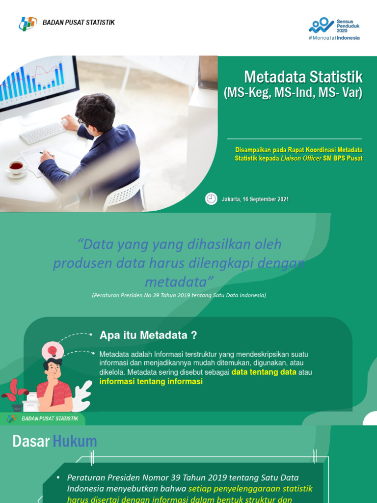 Paparan Pengisian Metadata Statistik Dasar FINAL | PDF Paparan Pengisian Metadata Statistik Dasar FINAL | PDF