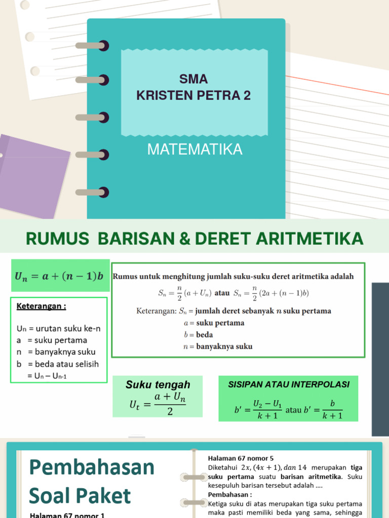 Pembahasan Barisan Aritmetika SMA | PDF