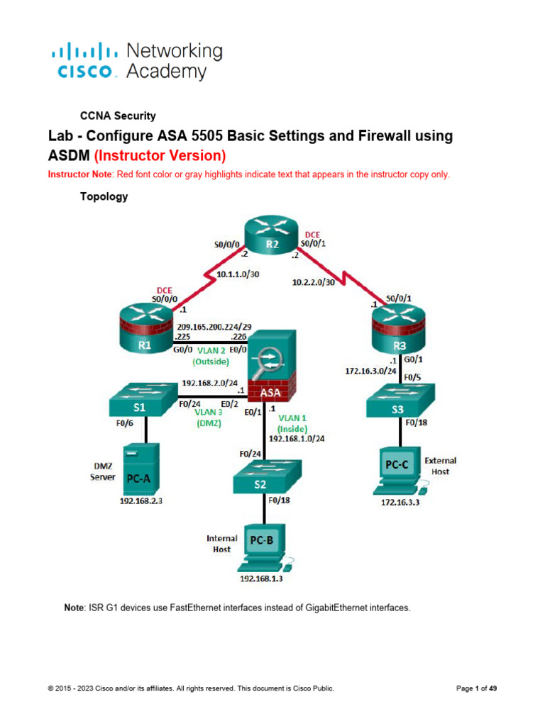 ASA 5505 Firewall Setup Guide | PDF | Router (Computing) | Ip Address