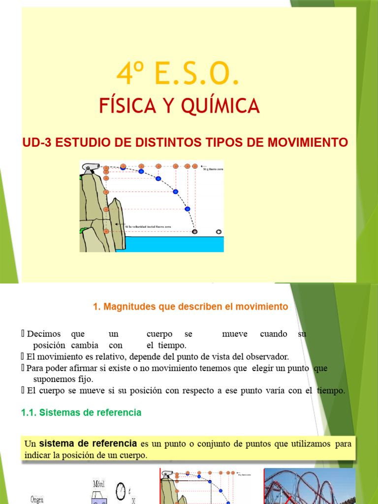 UD-3 Estudio de Distintos Tipos de Movimiento | PDF | Velocidad ...