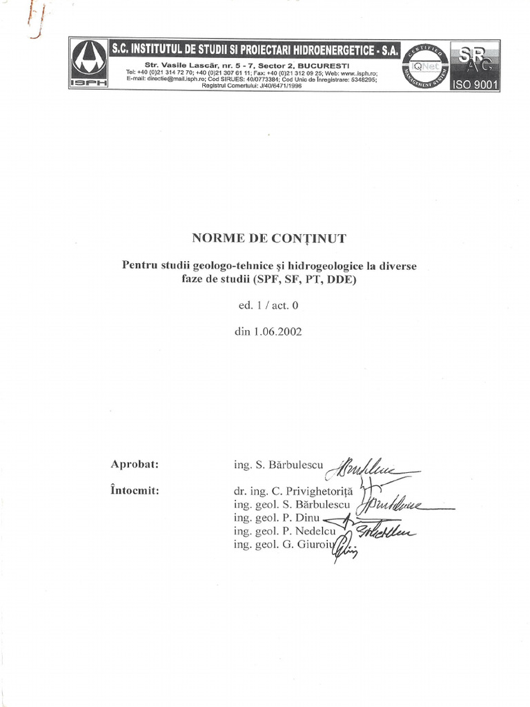 NORME DE CONTINUT - STUDII | PDF