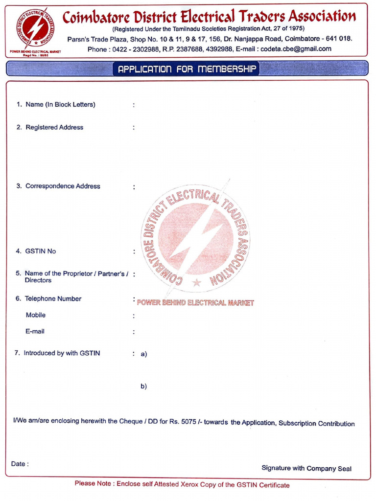 Codeta Membership Form | PDF