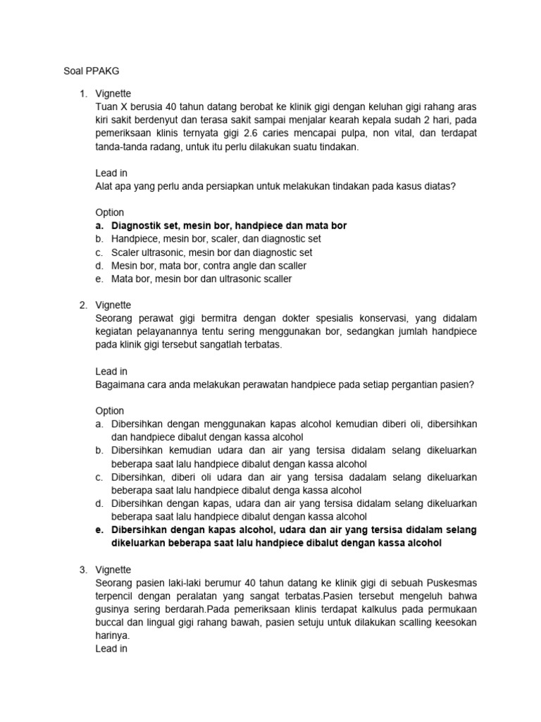 Soal PPK Ppakg Oc | PDF