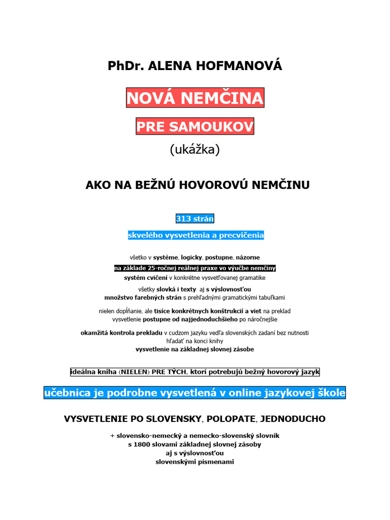 Nova Nemcina Pre Samoukov Ukazka | PDF
