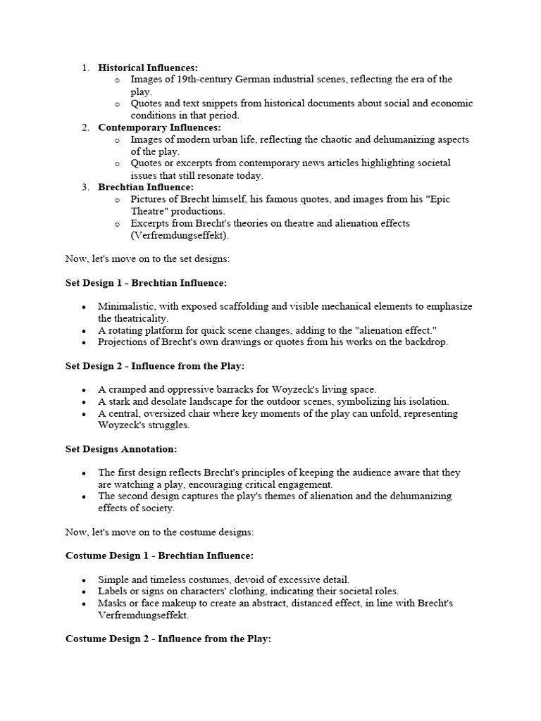 Brechtian and Historical Set & Costume Designs | PDF | Art | History