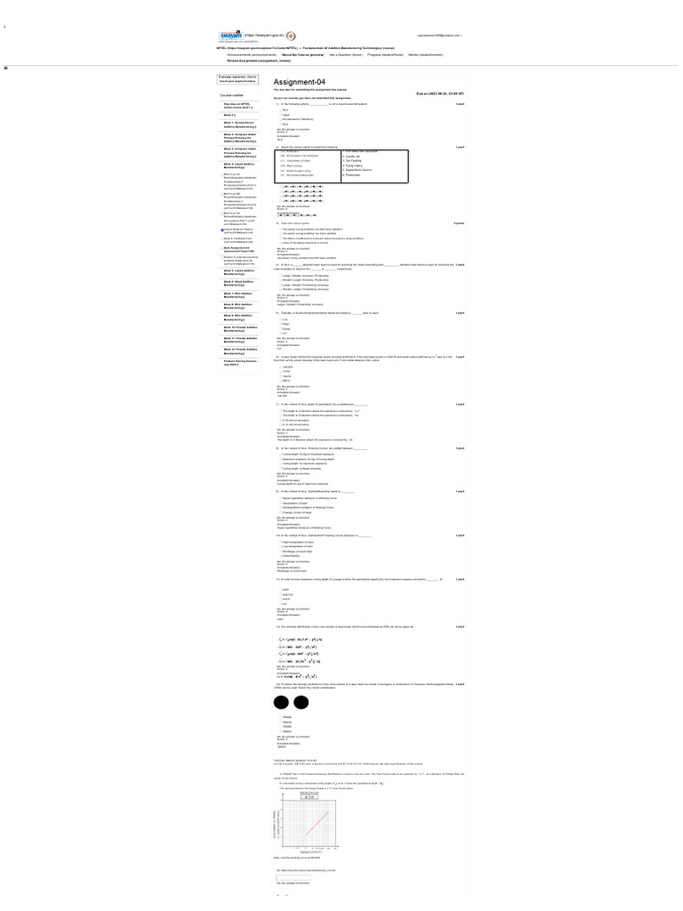 Fundamentals of Additive Manufacturing Technologies - Unit 6 - Week 4 ...