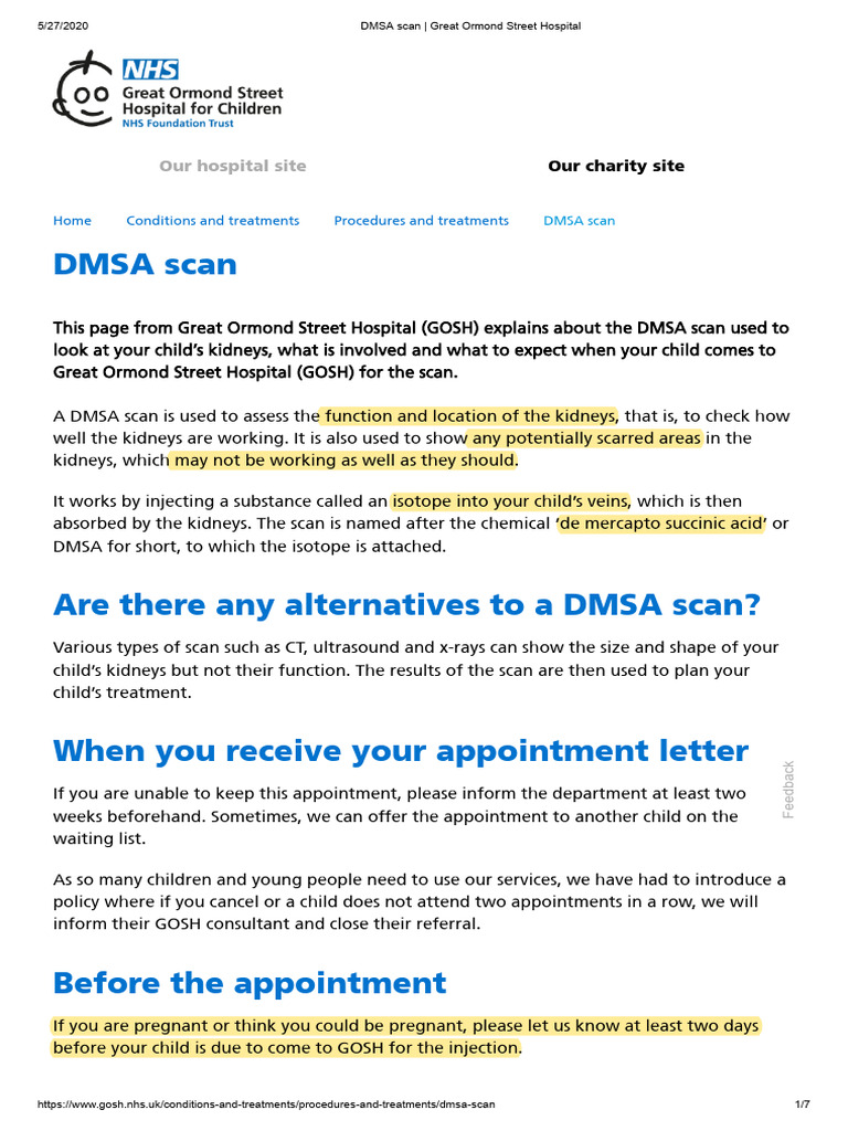 Dmsa Scan Download Free Pdf Clinical Medicine Medical Specialties