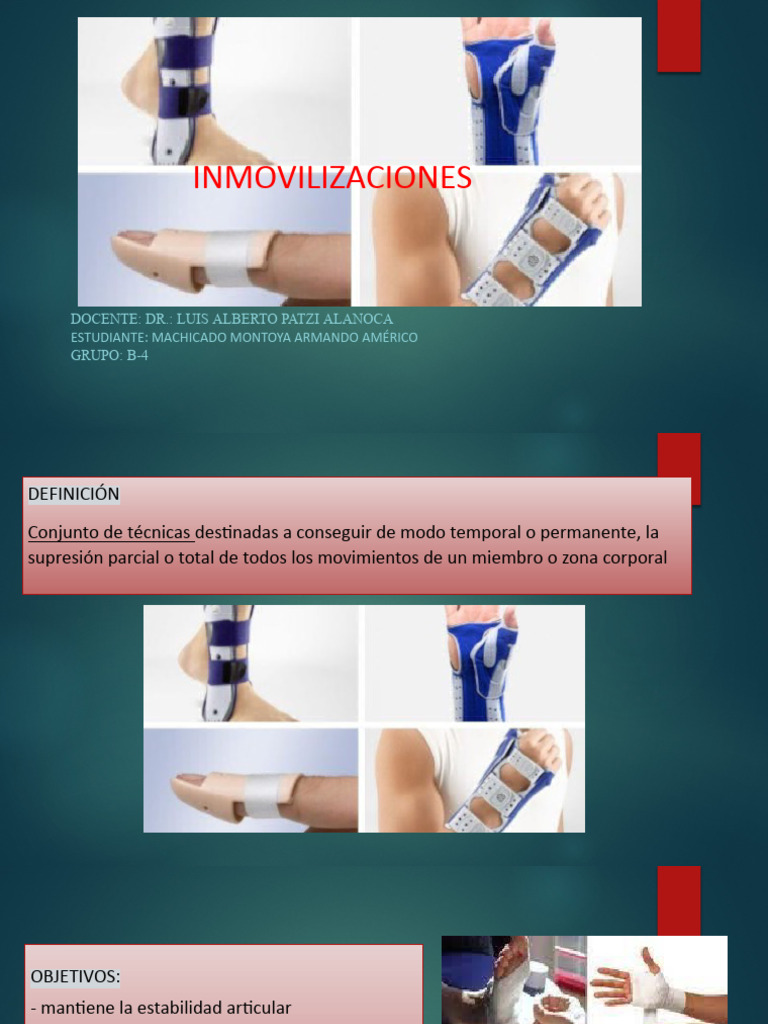 INMOVILIZACIONES | PDF | Medicina CLINICA | Especialidades Medicas