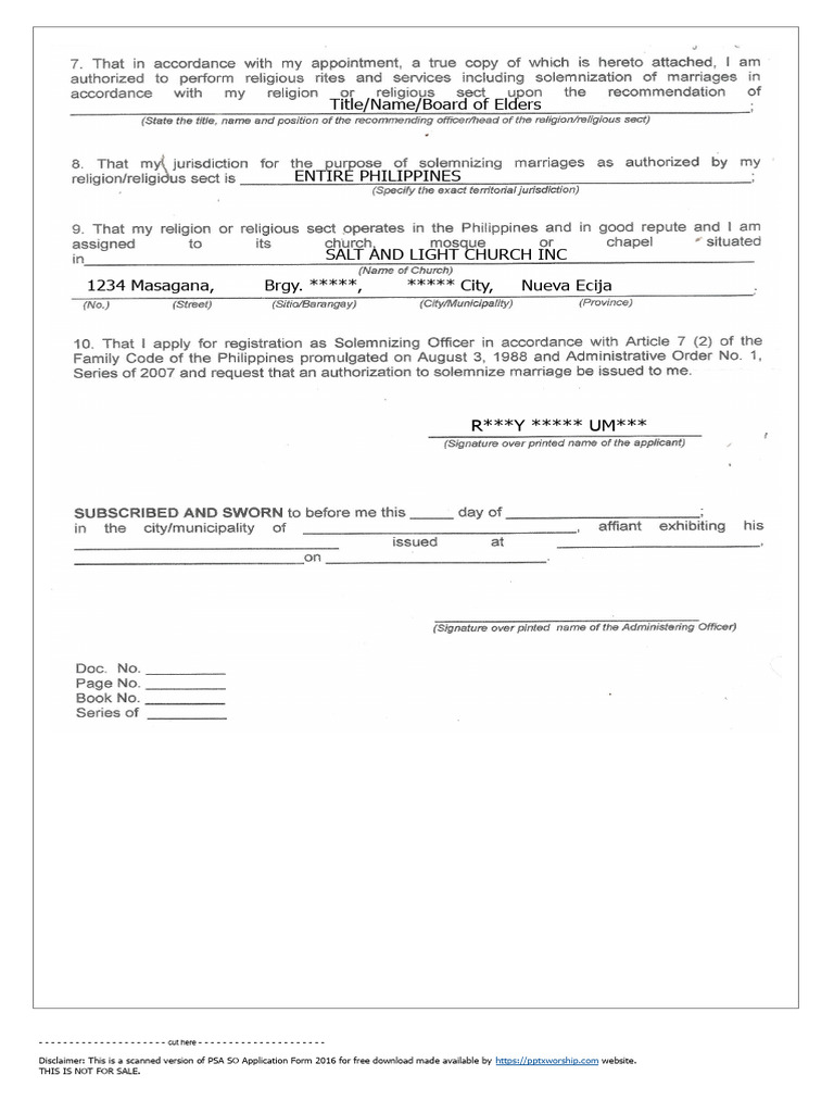 CRASM Form Application Page2 - Application For Registration of ...