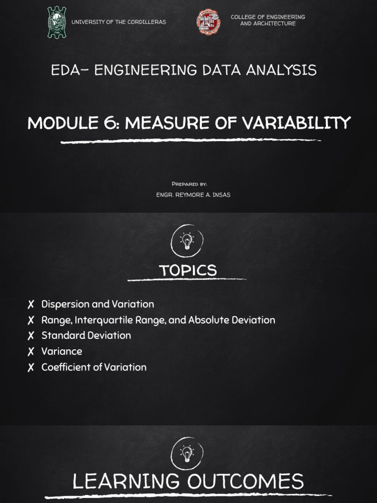 Module 7 Measures Of Variability Pdf Variance Statistical