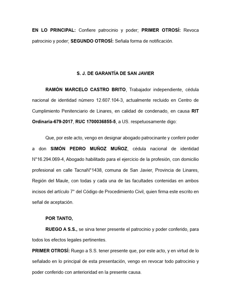 Patrocinio y Poder Ramón Castro Brito | PDF