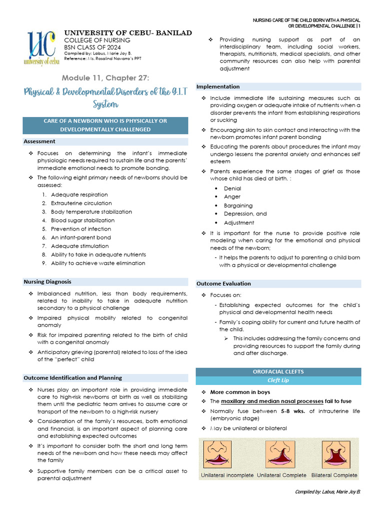 Module 11, Chapter 27:: University of Cebu-Banilad | PDF | Medical Specialties | Clinical Medicine