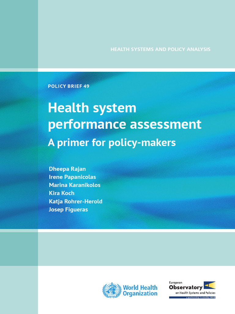 Health system performance assessment A primer for policy-makers | PDF ...