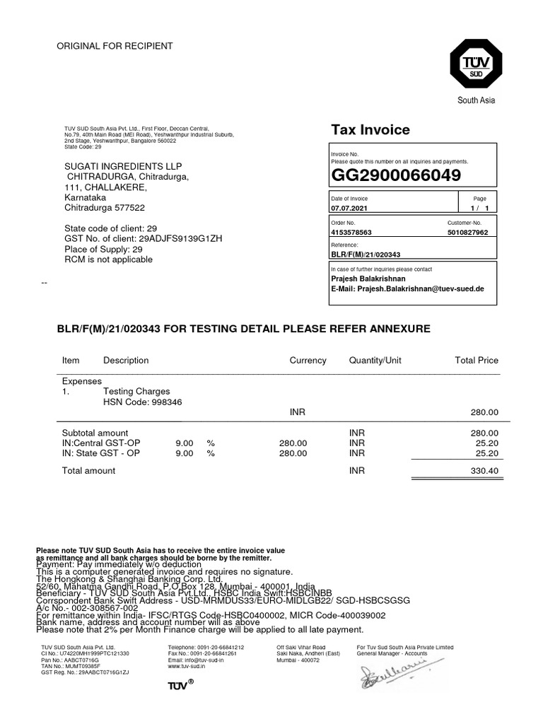 GG2900066049 | PDF | Cheque | Invoice