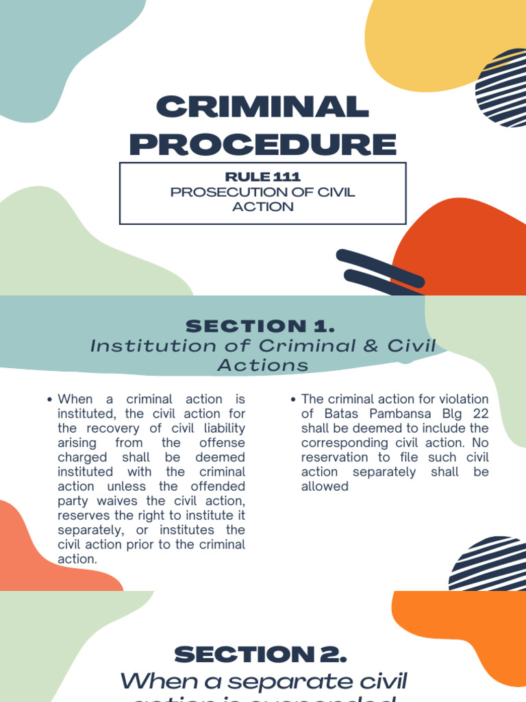 CLJ6 LESSON 2 Prosecution of Civil Action | PDF | Arrest Warrant ...