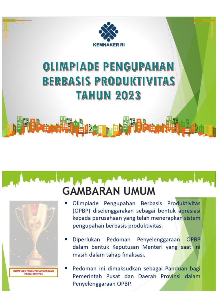PAPARAN OPBP Draft 07082023 Edukasi Provinsi | PDF | Pengelolaan ...