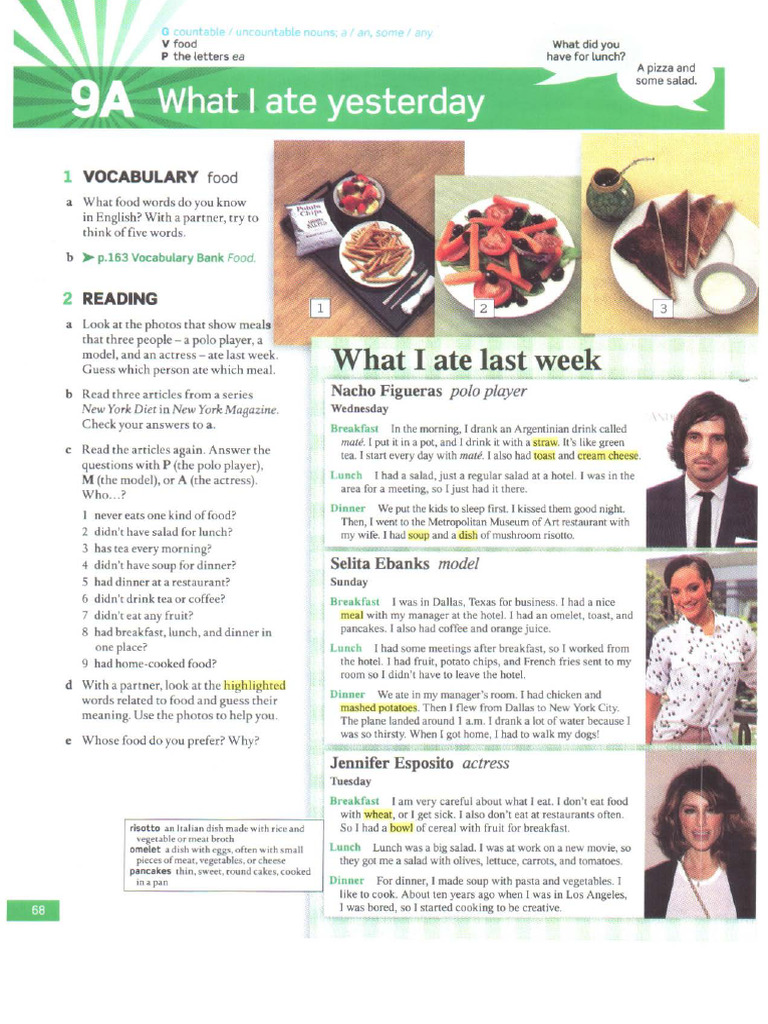 Sem 07 - What I Ate Yesterday | PDF | Lunch | Pancake