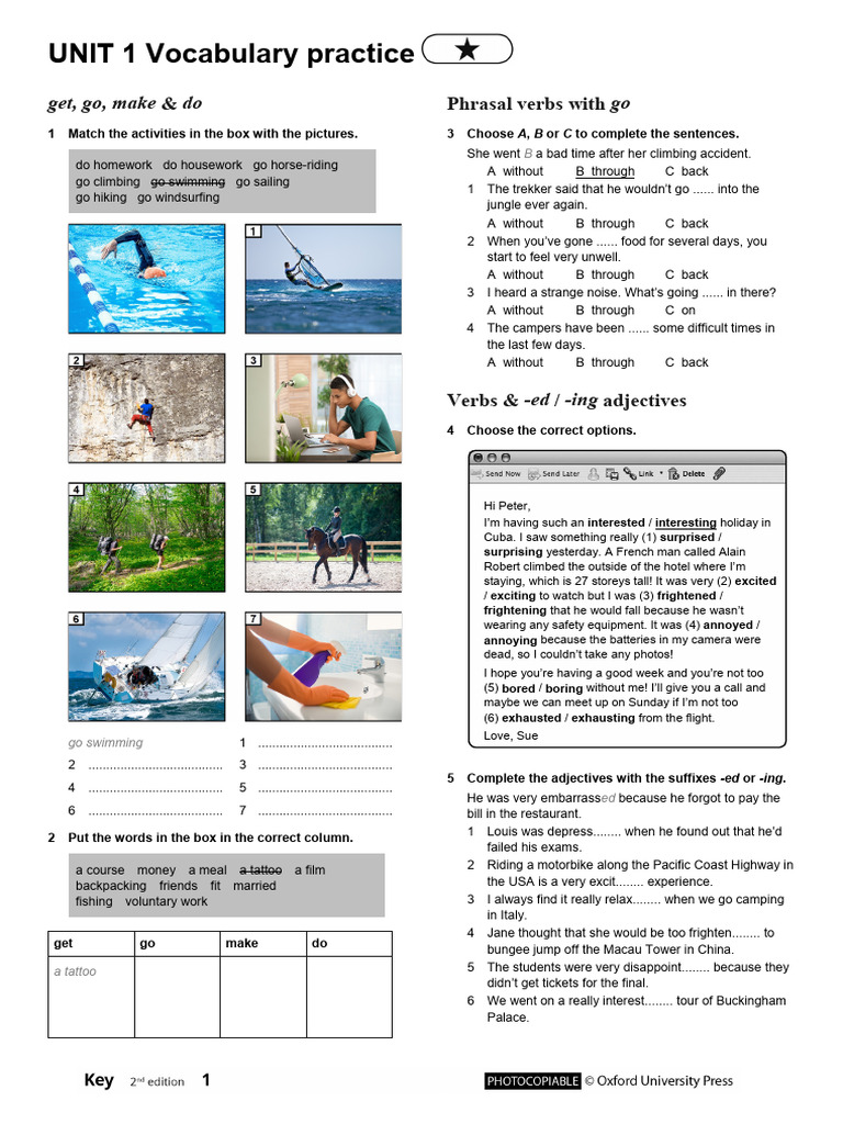 Unit 1 Vocabulary Practice 1 | PDF | Linguistics | Linguistic Morphology