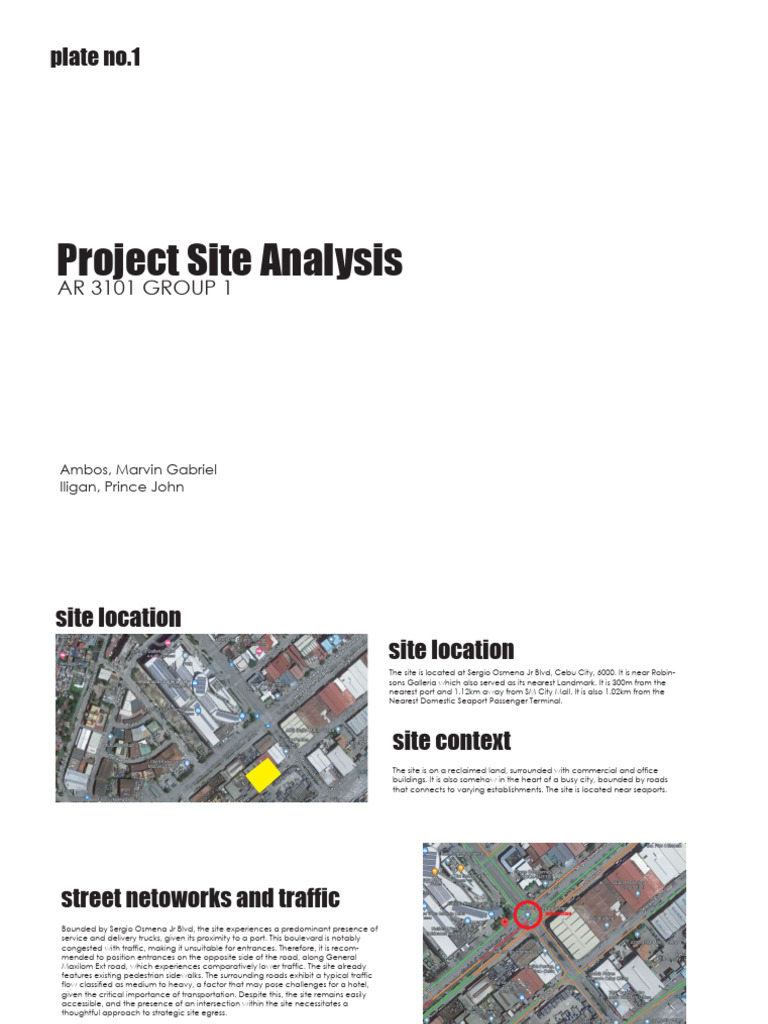 Project Site Analysis - Iligan - Ambos | PDF | Wound | Traffic