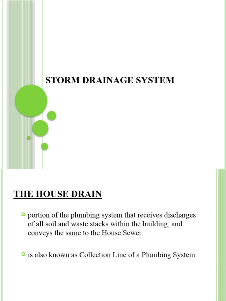 Lecture 3 - Storm Drainage System | PDF | Storm Drain | Plumbing
