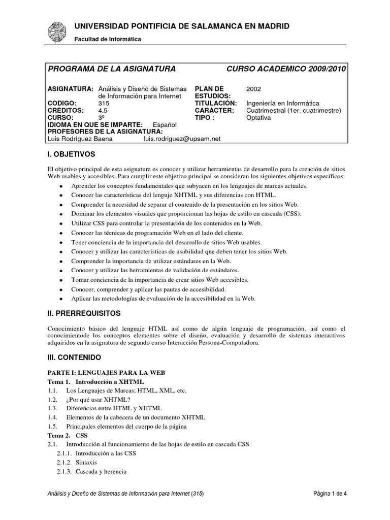 315 Analisis y Diseno de Sistemas de Informacion Para Internet-09 10 ...