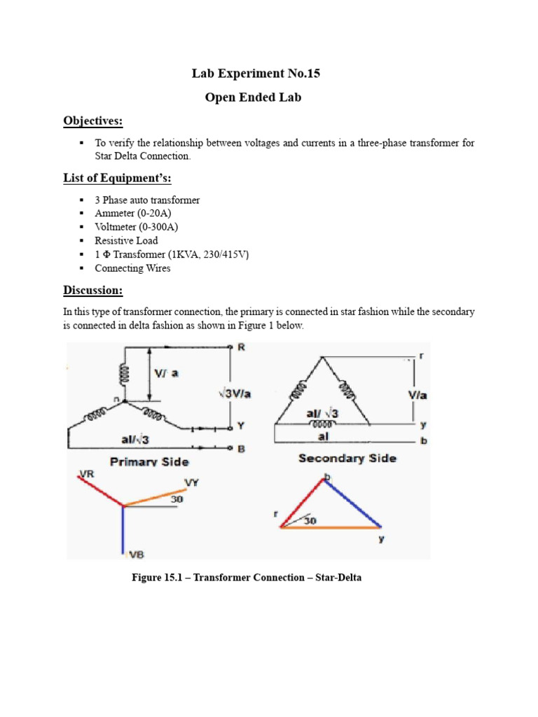 Open Ended Lab | PDF | Transformer | Electronic Engineering Open Ended Lab | PDF | Transformer | Electronic Engineering