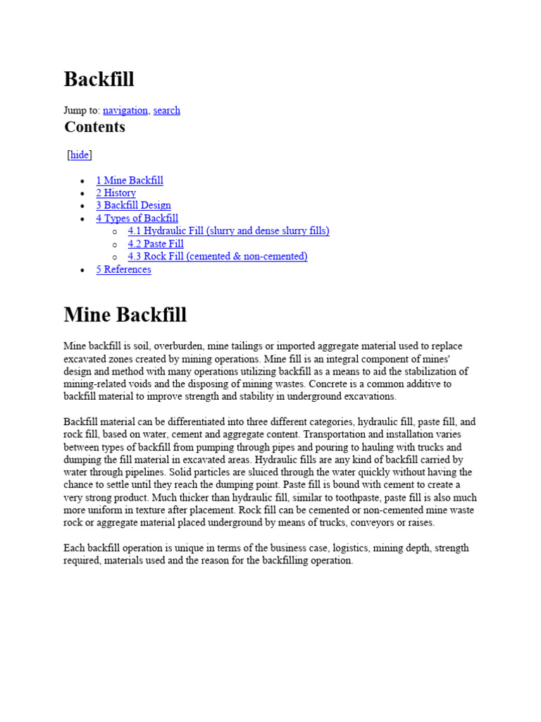 Backfill | PDF | Mining | Dam
