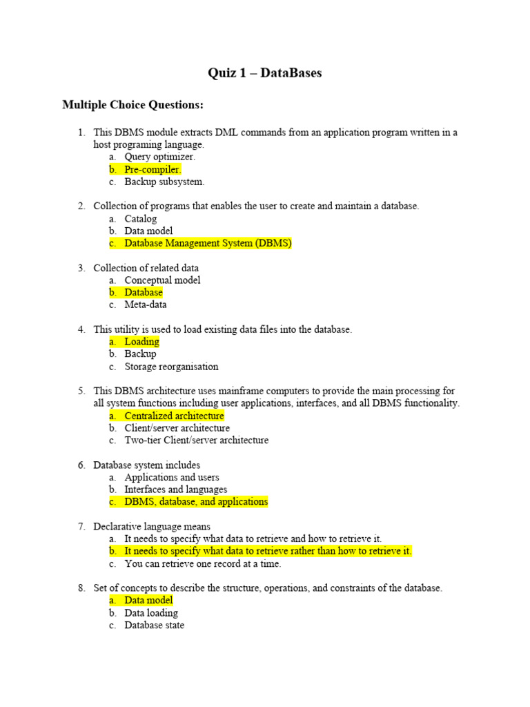 Database Revision Pdf Databases Relational Database