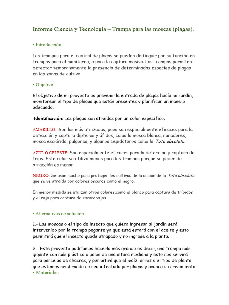 Informe Cyt | PDF | Mosca | Color